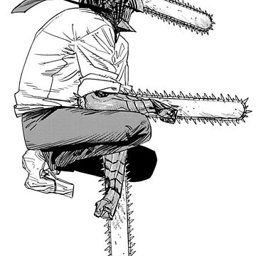 "denji sitting " Sticker for Sale by sadfff | Redbubble