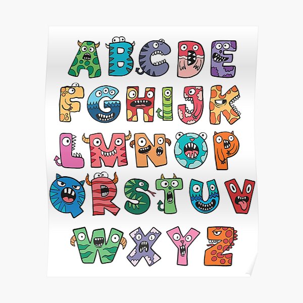"alphabet lore lore alphabet lore cats" Poster for Sale by TheHappimess ...