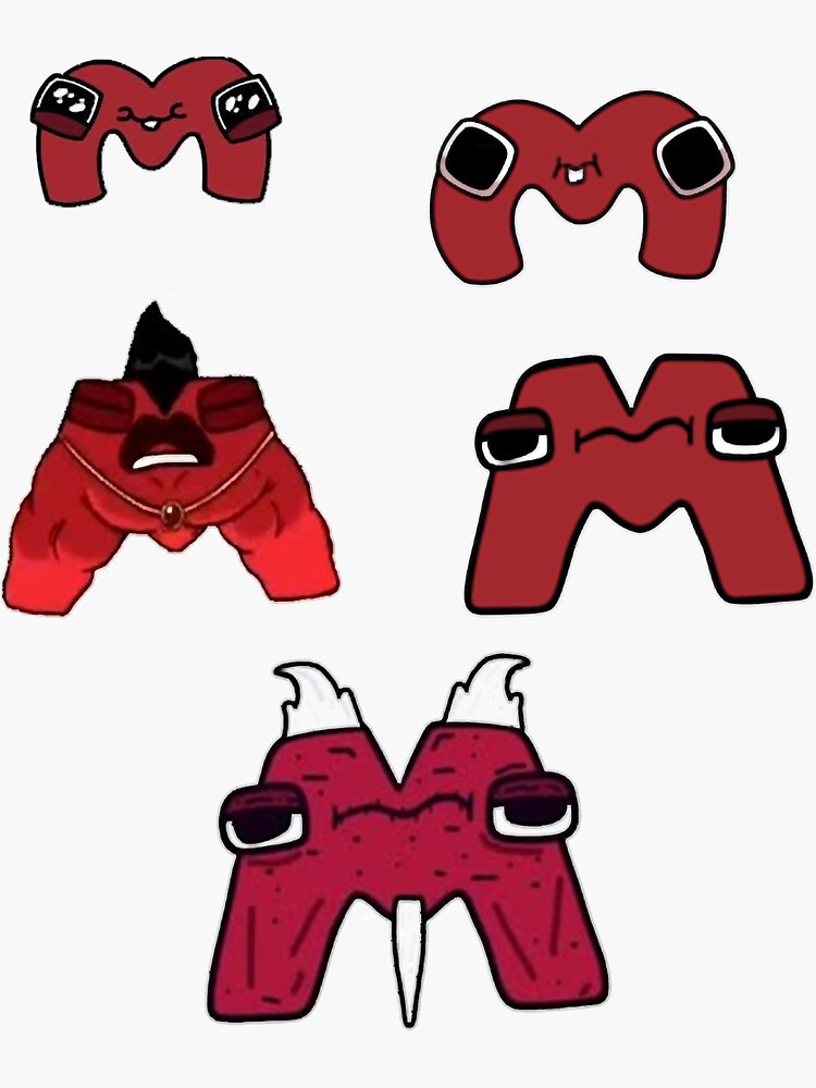 "Alphabet Lore M" Sticker for Sale by TheHappimess | Redbubble