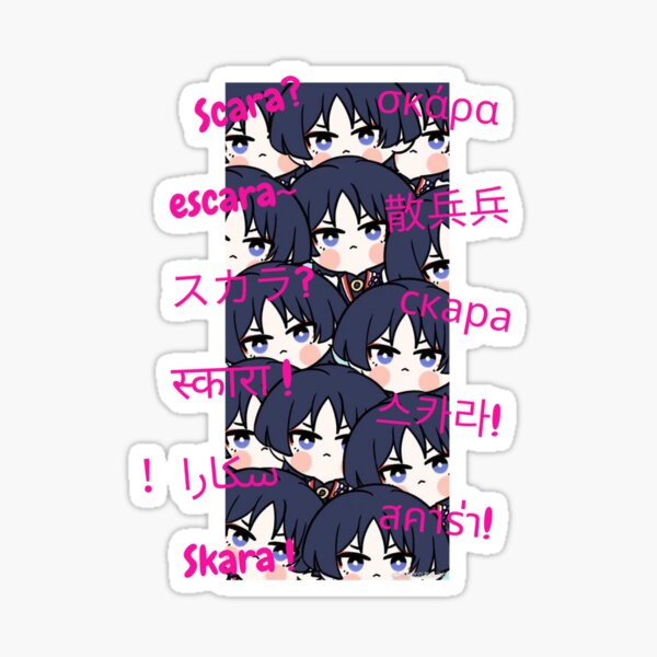 "Chibi Scaramouche Genshin Impact Fanart Scara in Multiple Languages ...