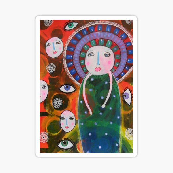 "Weird Angel" Sticker for Sale by BeaOutsiderArt | Redbubble