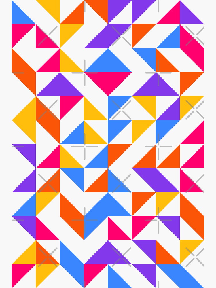 "Creative Geometric Colourful Triangle Pattern #9" Sticker for Sale by ...
