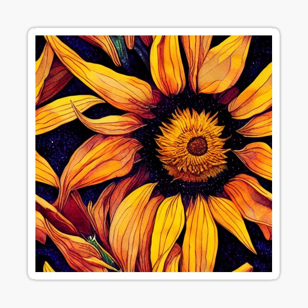 "Sunflower" Sticker for Sale by Ethereal-Realms | Redbubble