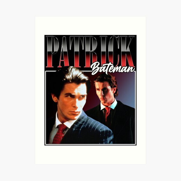 "Patrick Bateman in American Psycho - Christian Bale Retro Style" Art ...