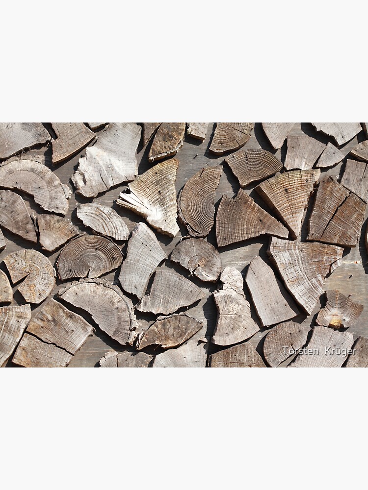 "Eye stacked gray logs, pieces of wood, firewood, background" Sticker ...