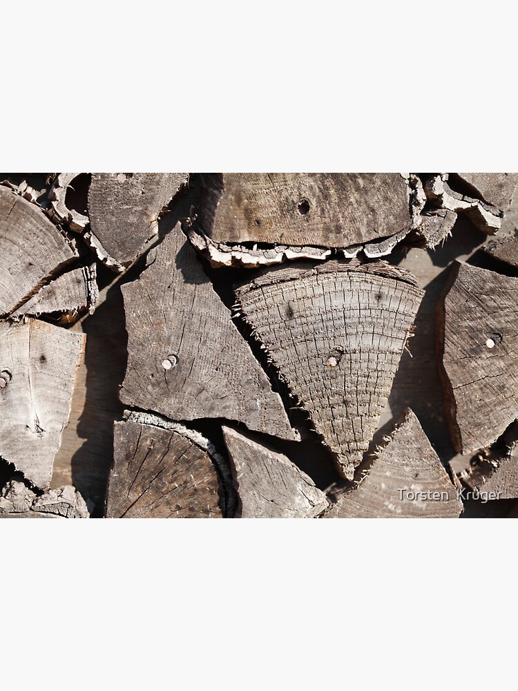 "Eye stacked gray logs, pieces of wood, firewood, background" Sticker ...