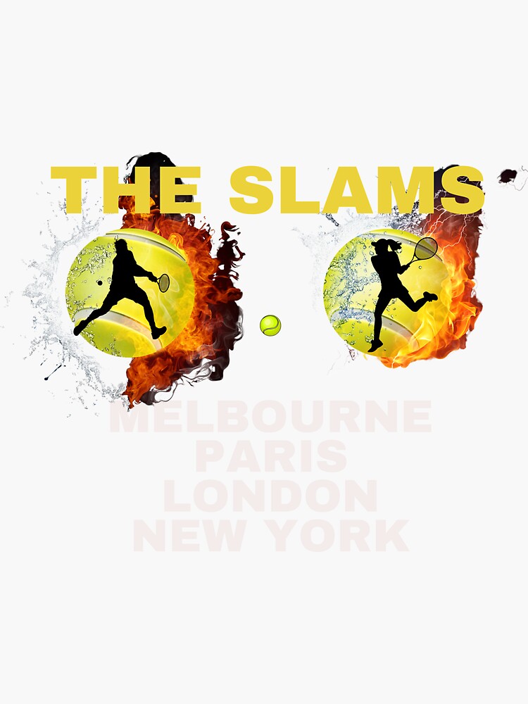 "The Grand Slams Melbourne Paris London New York" Sticker for Sale by ...