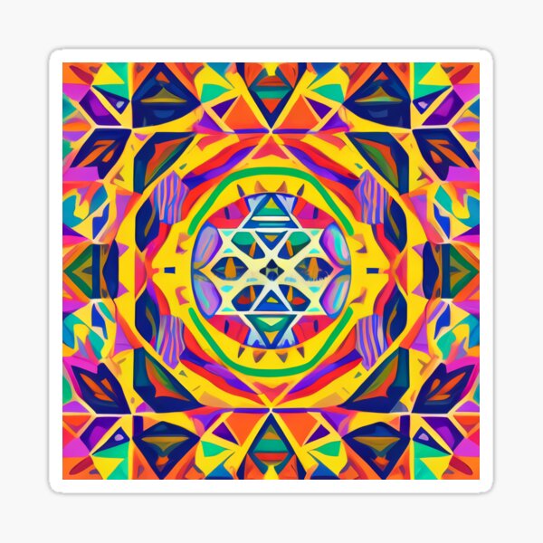 "Kaleidoscope, Abstract geometric shapes" Sticker for Sale by ...