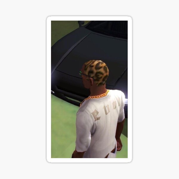 "CJ cool haircut " Sticker for Sale by AestheticAnimee | Redbubble