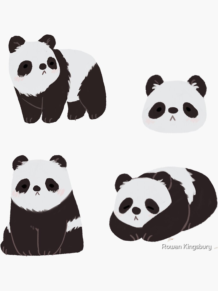 "Pandas" Sticker for Sale by electricgale | Redbubble