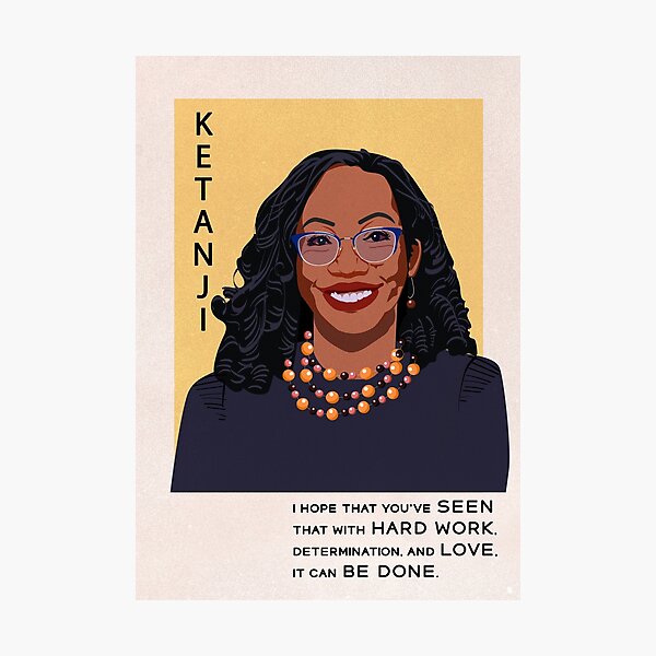 "Ketanji Brown Jackson KBJ poster Supreme Ketanji Jackson art Lawyer ...