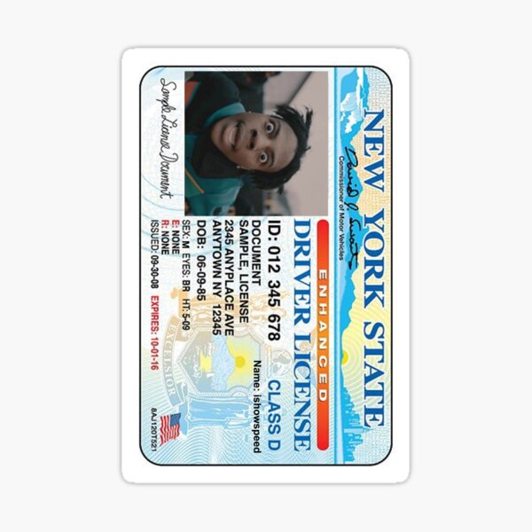 "ISHOWSPEED driver license" Sticker for Sale by JacobBasta | Redbubble