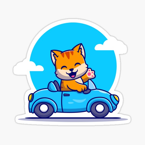 "Hello! hello!! helloooo, a cute cat!" Sticker for Sale by ...