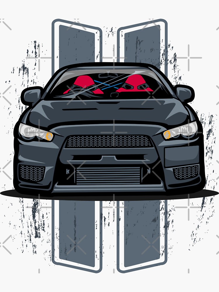 "Lancer Evo X 10 Rallye JDM Tuning Car Rally" Sticker for Sale by ...