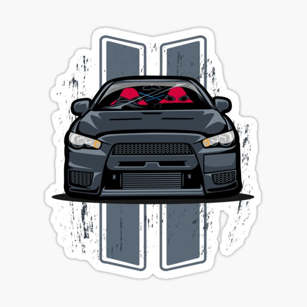 "Lancer Evo X 10 Rallye JDM Tuning Car Rally" Sticker for Sale by ...