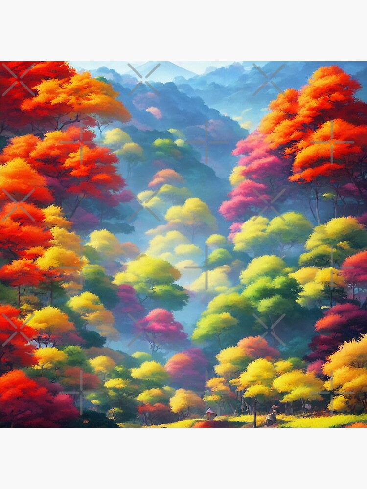 "Japanese trees are known for their bright colors" Poster for Sale by ...