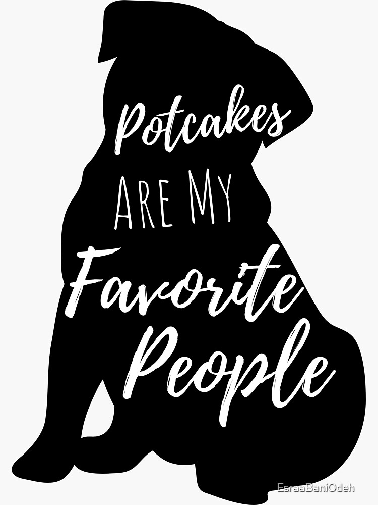 "Potcakes Are My Favorite People for potcake Lover Dad Mom" Sticker for ...