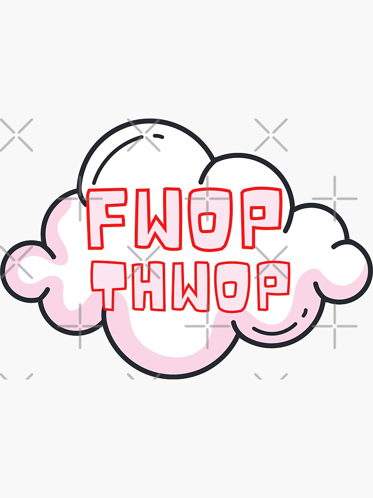 "Onomatopoeia yaoi fwop thwop bl sound" Sticker for Sale by RecStore ...