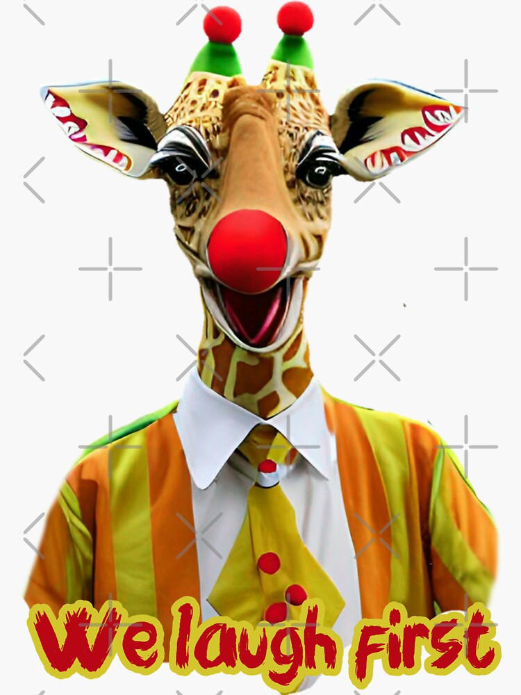 "We laugh first" Sticker for Sale by ZaherToma | Redbubble