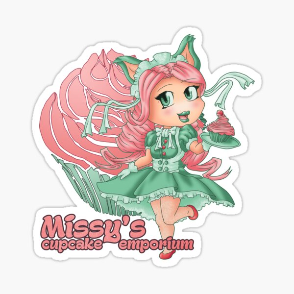 "Missy's Cupcake Emporium" Sticker by ianablakeman | Redbubble