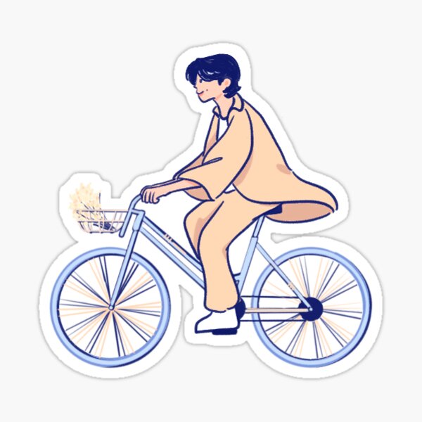 "RM Bicycle - Indigo" Sticker for Sale by rgbarts | Redbubble
