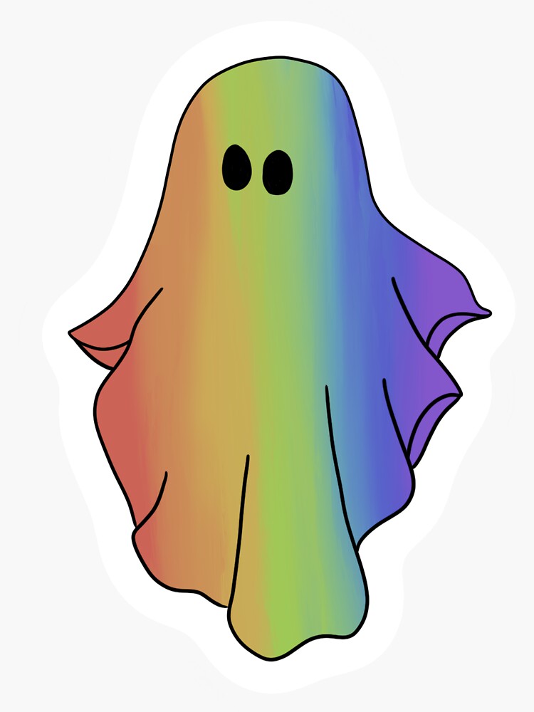 "rainbow ghost" Sticker for Sale by in-the-shade | Redbubble