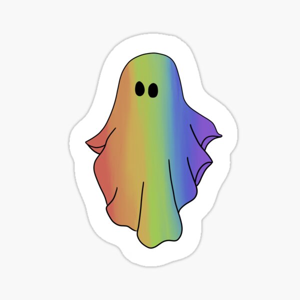 "rainbow ghost" Sticker for Sale by in-the-shade | Redbubble