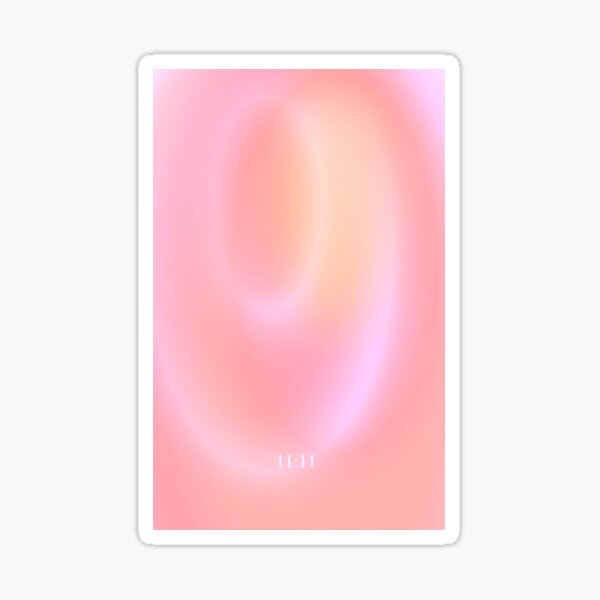 "Angel Number Aura 1111 Pink " Sticker for Sale by GRETKA | Redbubble