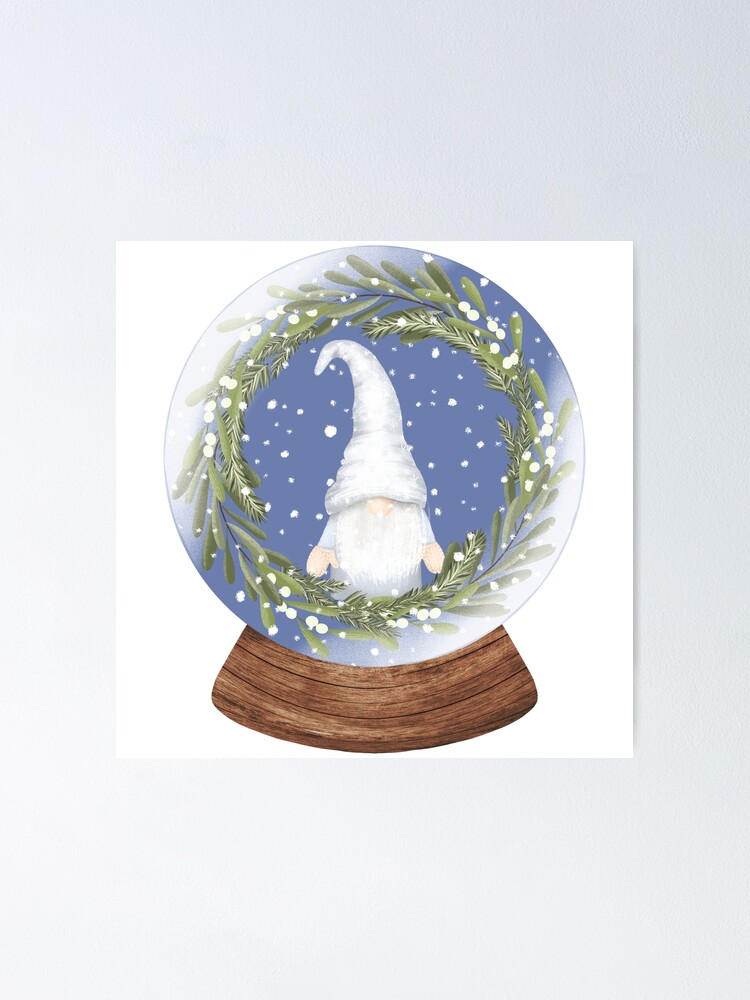 "Snow Globe Winter Wonderland Gnome 9" Poster for Sale by TasimaDesign ...