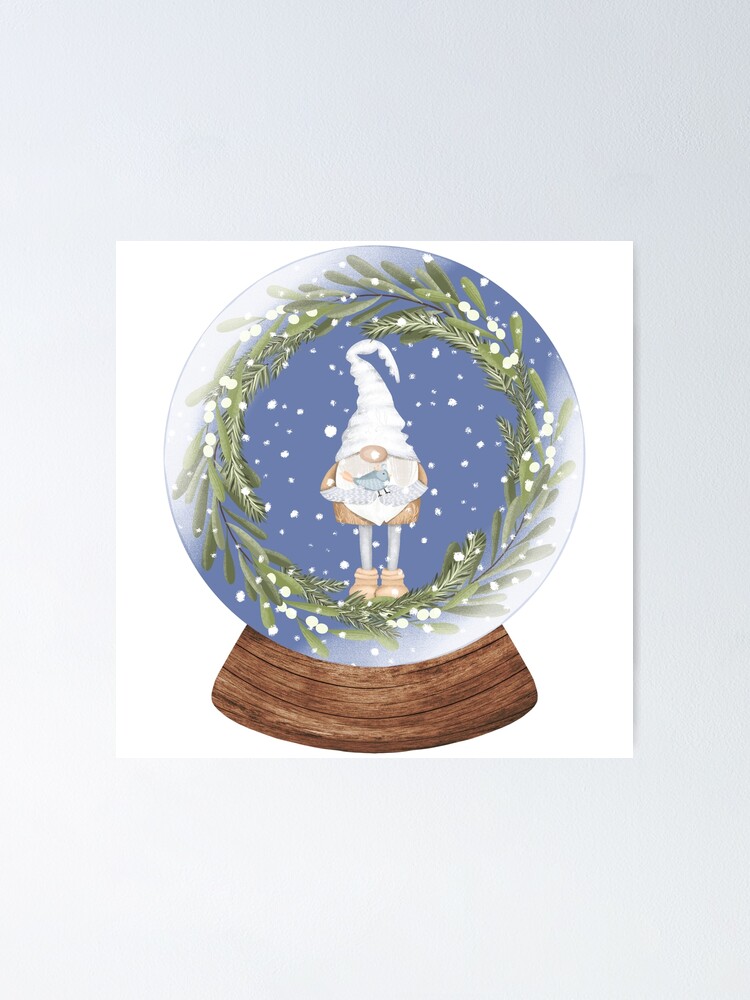 "Snow Globe Winter Wonderland Gnome 10" Poster for Sale by TasimaDesign ...