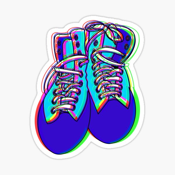 "Chromatic Climbing Shoes" Sticker for Sale by HydrickizKat | Redbubble