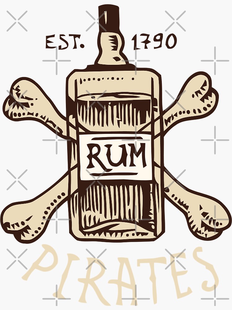 "Pirates Rum" Sticker for Sale by utakoworld | Redbubble