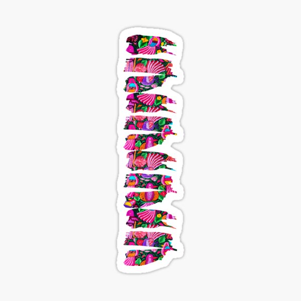 "African Fabric - A Touch of Culture Vertical Runner Design" Sticker ...