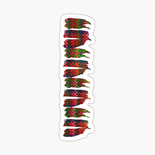 "African Fabric - A Touch of Culture Vertical Runner Design" Sticker ...