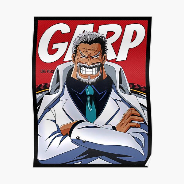 "Monkey D. Garp One Piece Red Comic Design" Poster for Sale by IkaXII ...