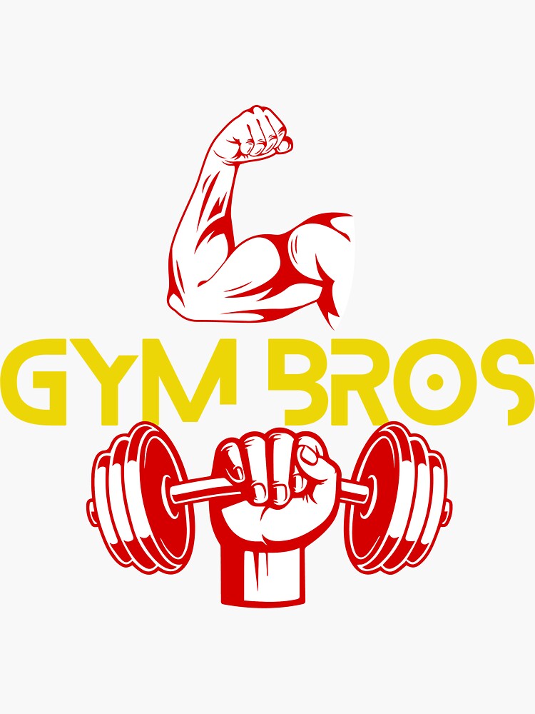 "GYM BROS, FITNESS" Sticker for Sale by Austinchi12 | Redbubble