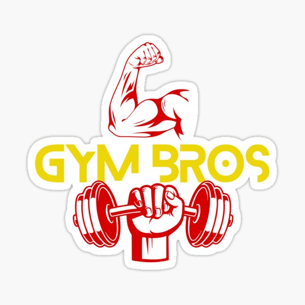 "GYM BROS, FITNESS" Sticker for Sale by Austinchi12 | Redbubble
