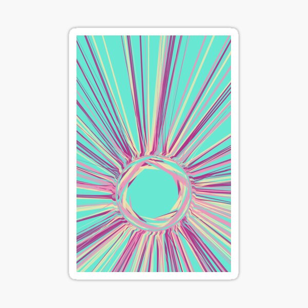 "Abstract sun ray design pink shade" Sticker for Sale by Duaran | Redbubble