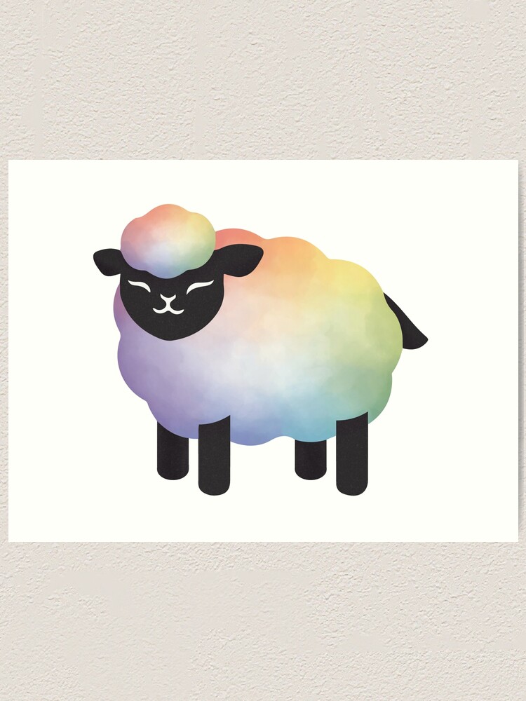 "Happy Rainbow Sheep" Art Print for Sale by cloudysheepart | Redbubble