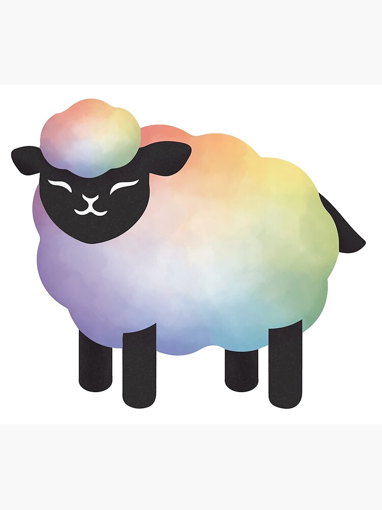 "Happy Rainbow Sheep" Art Print for Sale by cloudysheepart | Redbubble