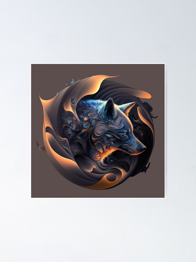 "Vortex Wolf Art" Poster for Sale by RitzuPaul | Redbubble
