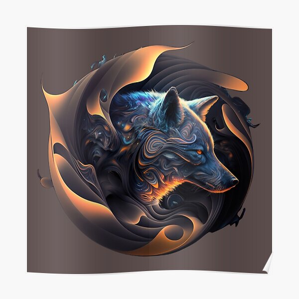 "Vortex Wolf Art" Poster for Sale by RitzuPaul | Redbubble