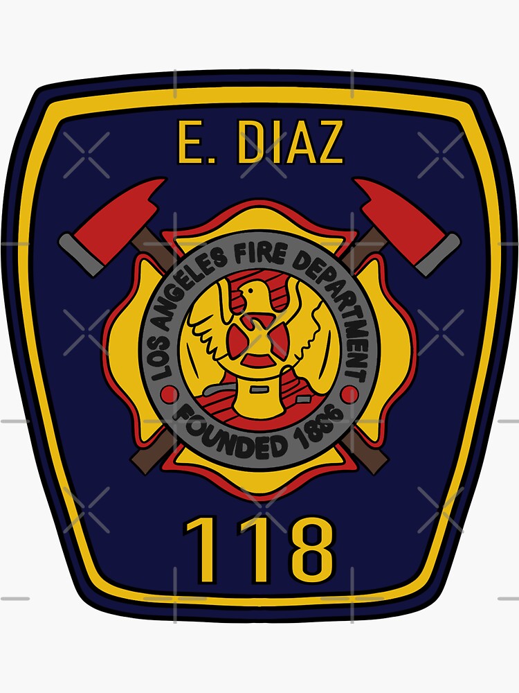 "Station 118 LAFD Badge | 911 Eddie Diaz" Sticker for Sale by ...