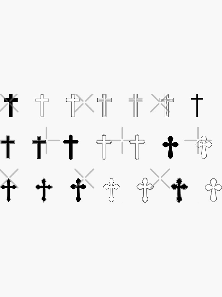 "Christian Crosses Stickers Pack" Sticker for Sale by DesignGoodStore ...