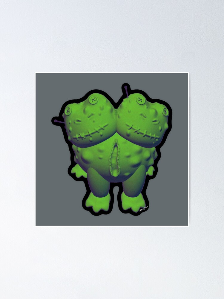 "Two head toad " Poster for Sale by SerenaArt3D | Redbubble