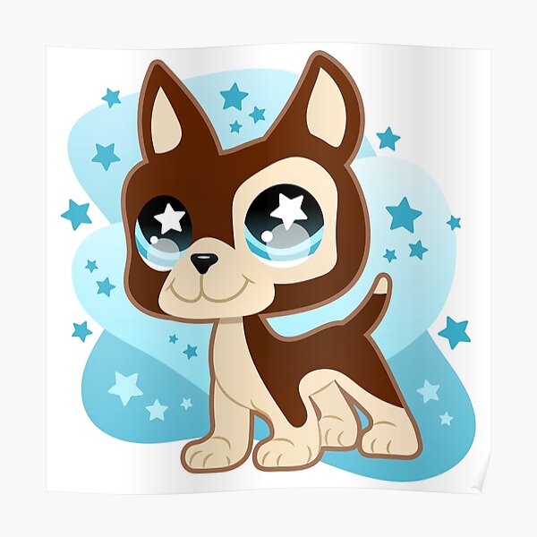 "LPS Littlest Pet Shop Dog Great Dane #817" Poster for Sale by Yuka770 ...