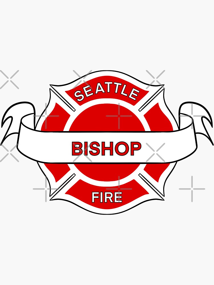 "Seattle Fire Department Badge | Station 19 Bishop" Sticker for Sale by ...