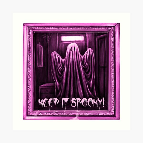 "Keep It Spooky - Pink Goth Horror Drawing" Art Print for Sale by ...