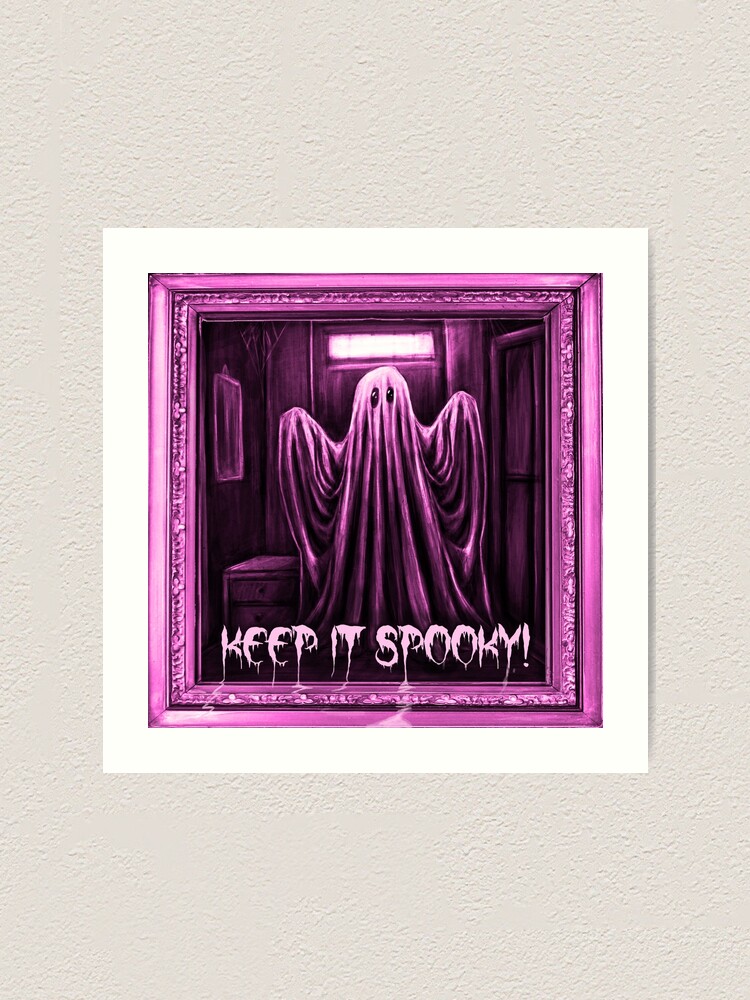 "Keep It Spooky - Pink Goth Horror Drawing" Art Print for Sale by ...
