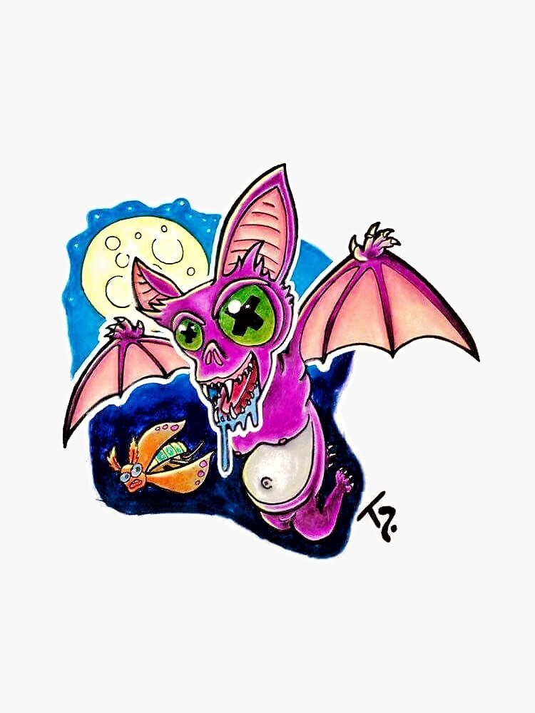 "Fat bat" Sticker for Sale by Mrtravicimo | Redbubble